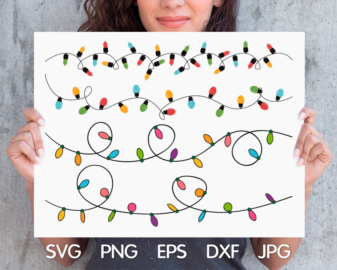 Lights String Svg Christmas Lights Svg Decoration Svg Files Silhouette ...