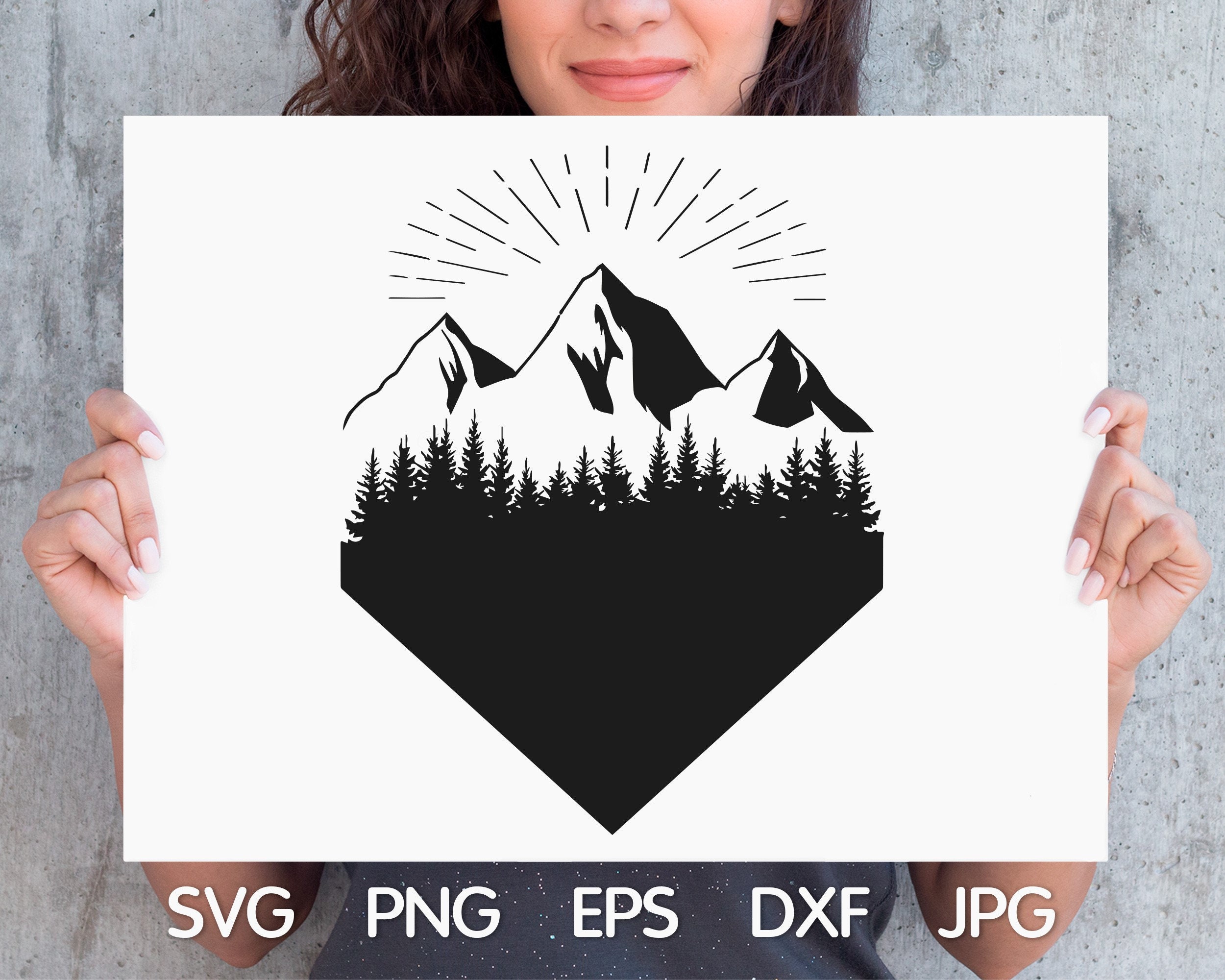 Mountain Svg Nature Svg Mountain Clipart Hill Svg Rock Svg - Etsy