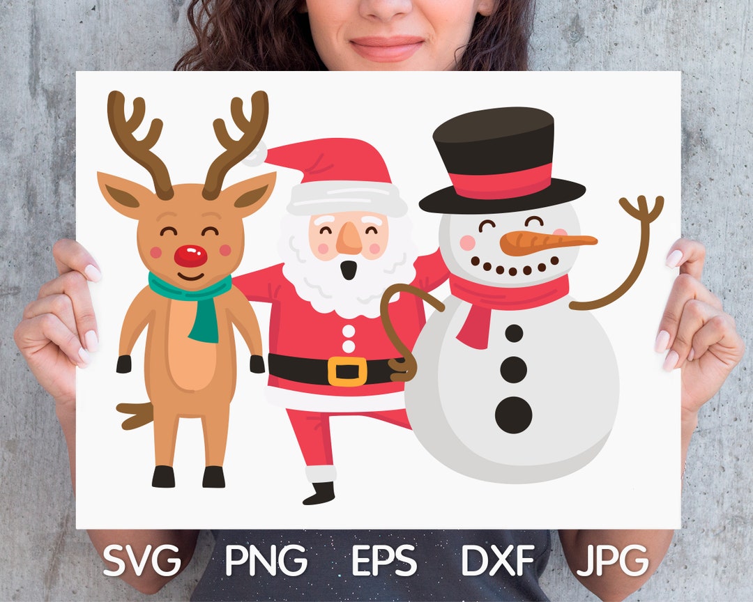 Dancing Santa Svg Reindeer Svg Snowman Svg Files Christmas SVG ...
