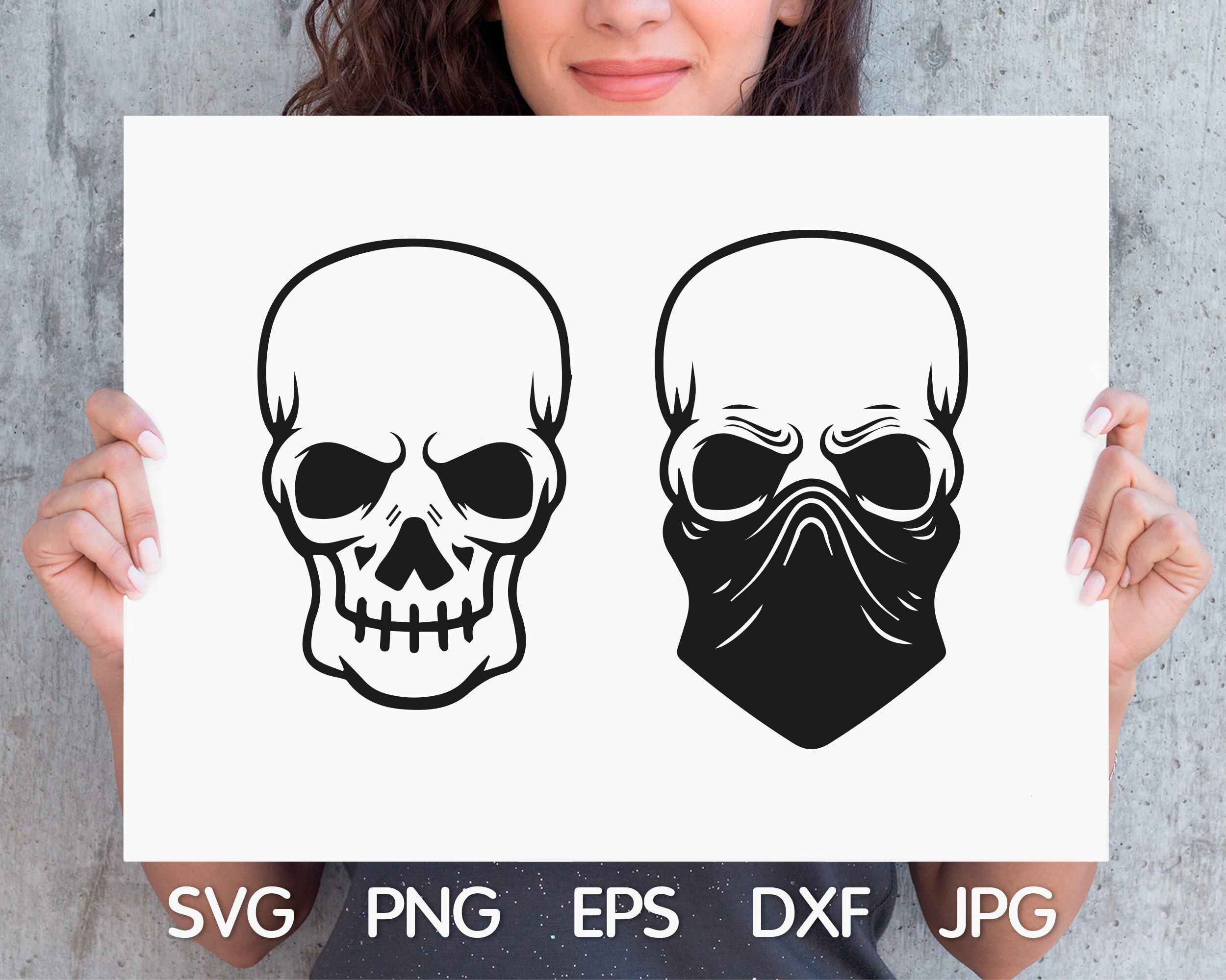 Skull SVG Skeleton SVG Skull Clipart Skull Cut Files for | Etsy