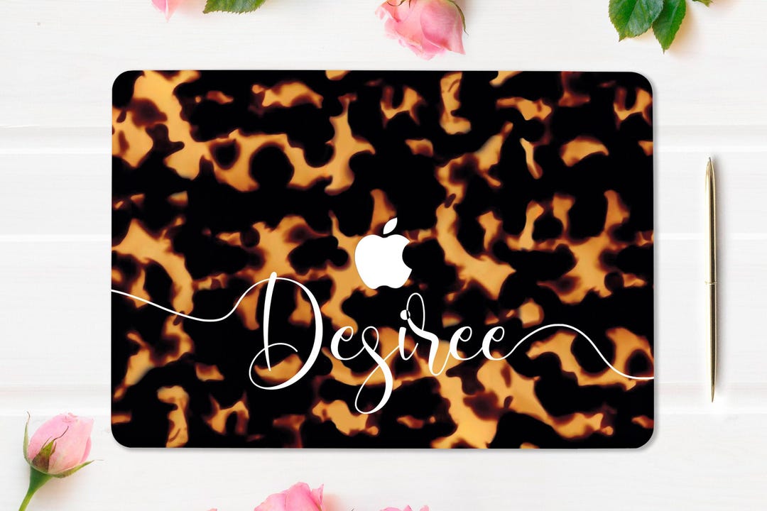 Personalized Leopard Print MacBook Case, Custom Monogram Sleeve for ...