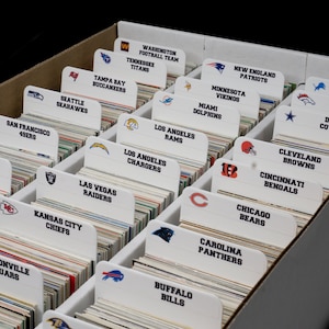 Sort Cards by Professional Football Teams | Card Dividers W/ FREE NFL ...