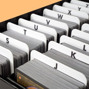 Card Dividers With Alphabet Labels | Vertical - Etsy