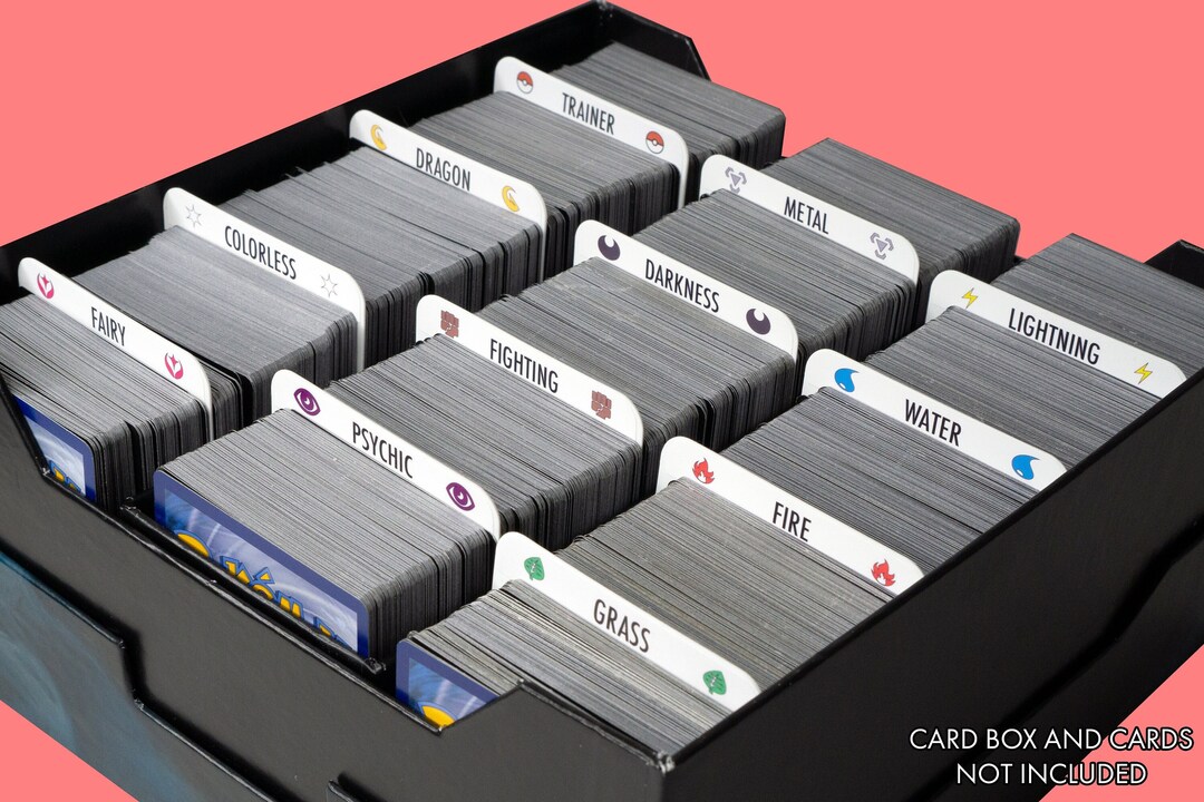 Sort Pokémon by Pokémon Types and Trainer | Trading Card Dividers W ...