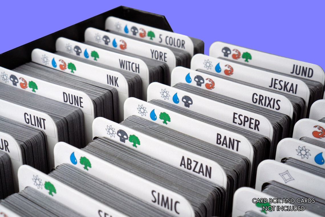 Sort MTG by Color Combinations Trading Card Dividers W/ FREE - Etsy