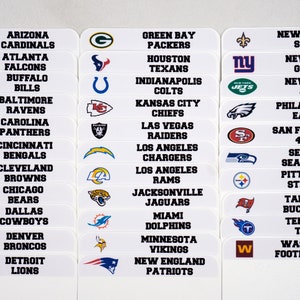 Sort Cards by Professional Football Teams | Card Dividers W/ FREE NFL ...