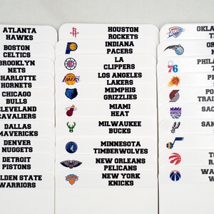 Sort Cards by Professional Basketball Teams | Card Dividers W/ FREE NBA ...