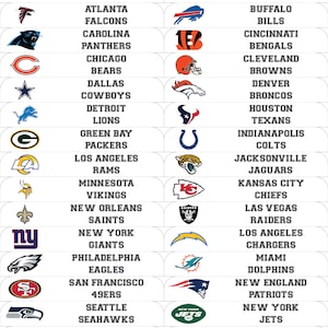 Sort Cards by Professional Football Teams | Card Dividers W/ FREE NFL ...