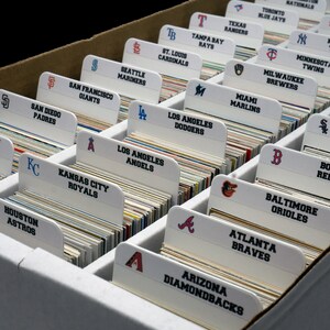 Sort Cards by Professional Baseball Teams | Card Dividers W/ FREE MLB ...