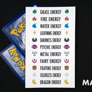 Sort Pokémon by Pokémon Energies | Trading Card Dividers W/ FREE Labels ...