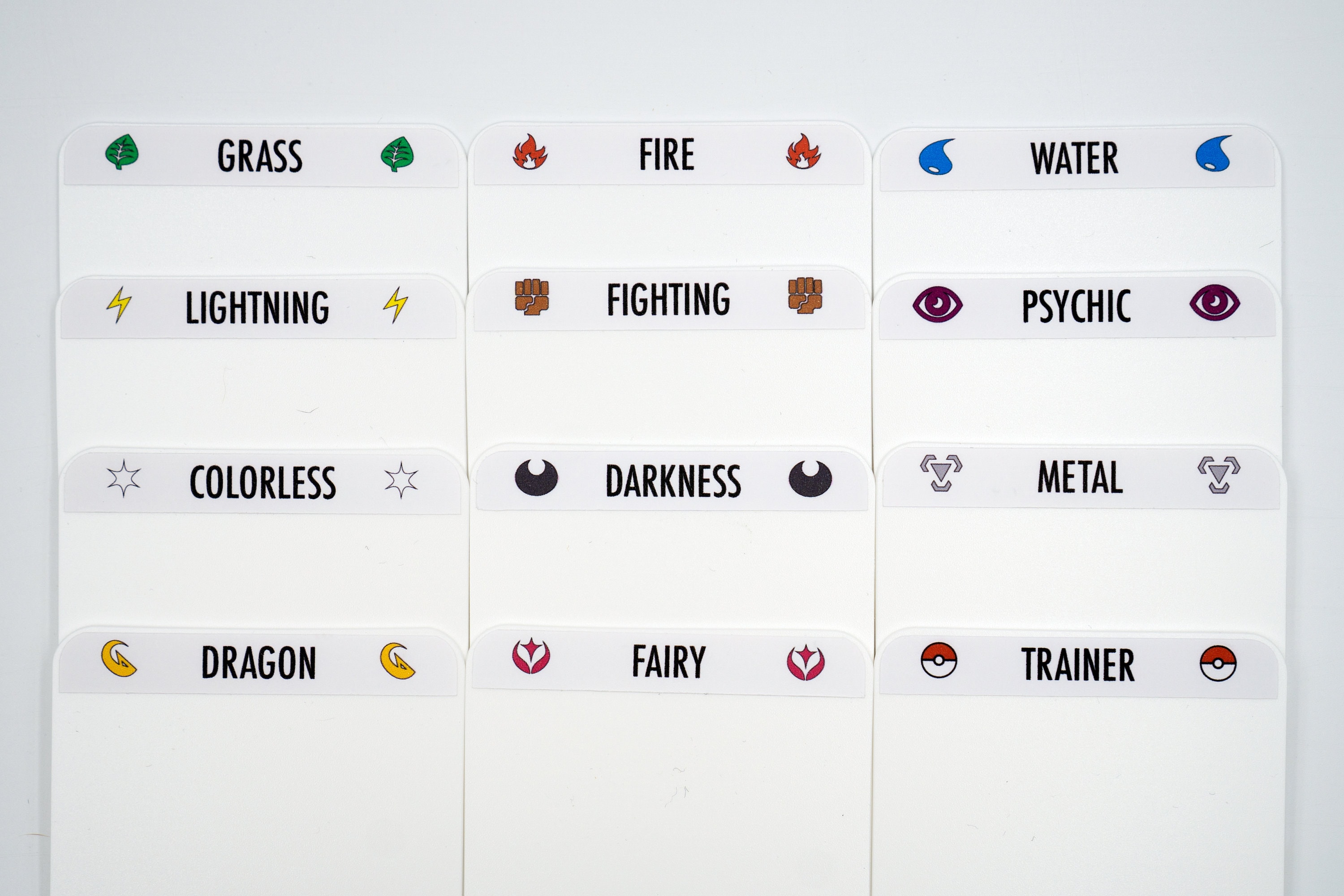 Sort Pokémon by Pokémon Types and Trainer Trading Card - Etsy