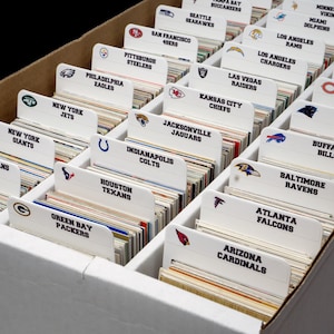 Sort Cards by Professional Football Teams | Card Dividers W/ FREE NFL ...