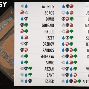 Sort MTG by Color Combinations | Trading Card Dividers W/ FREE Labels ...