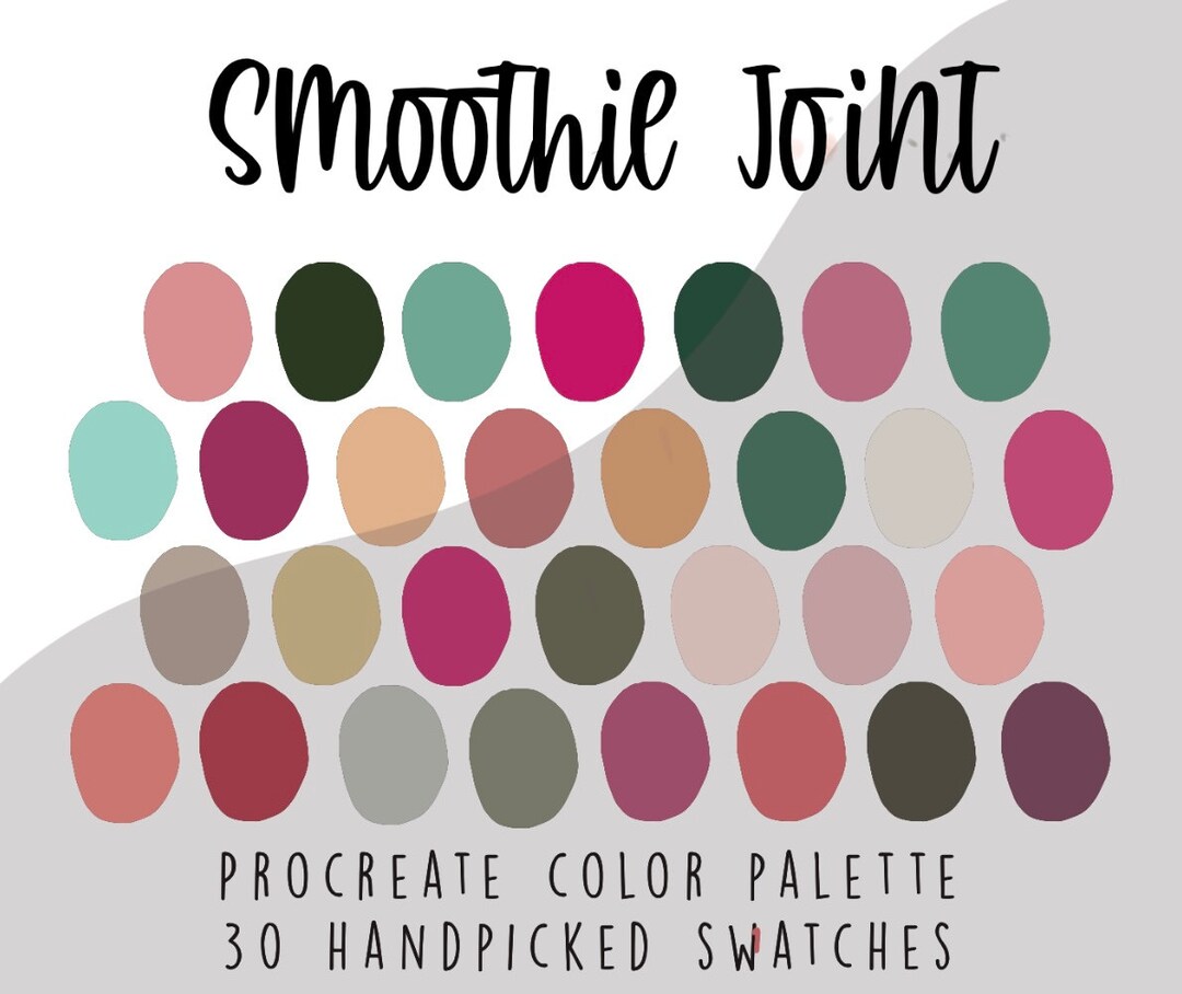 Smoothie Joint Procreate Color Palette Themed Color Swatches - Etsy