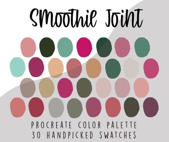 Smoothie Joint Procreate Color Palette Themed Color Swatches | Etsy