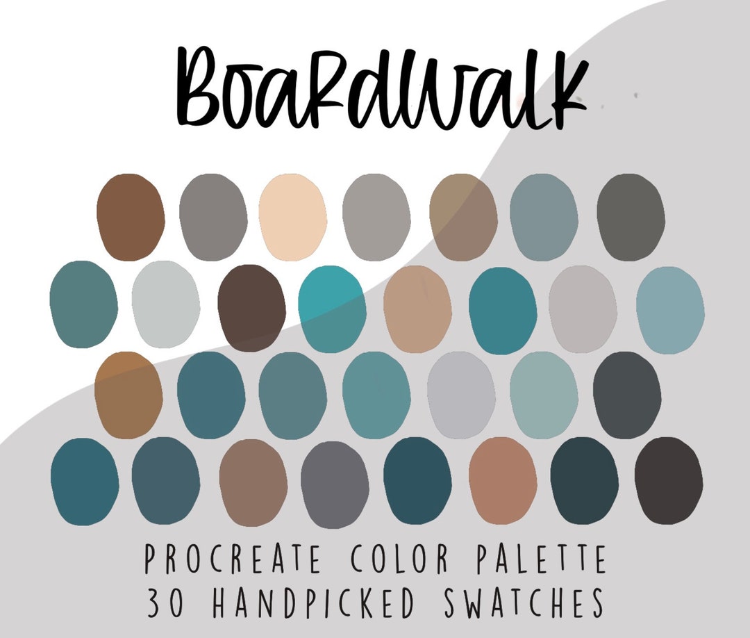 Boardwalk Procreate Color Palette, Themed Color Swatches, iPad ...
