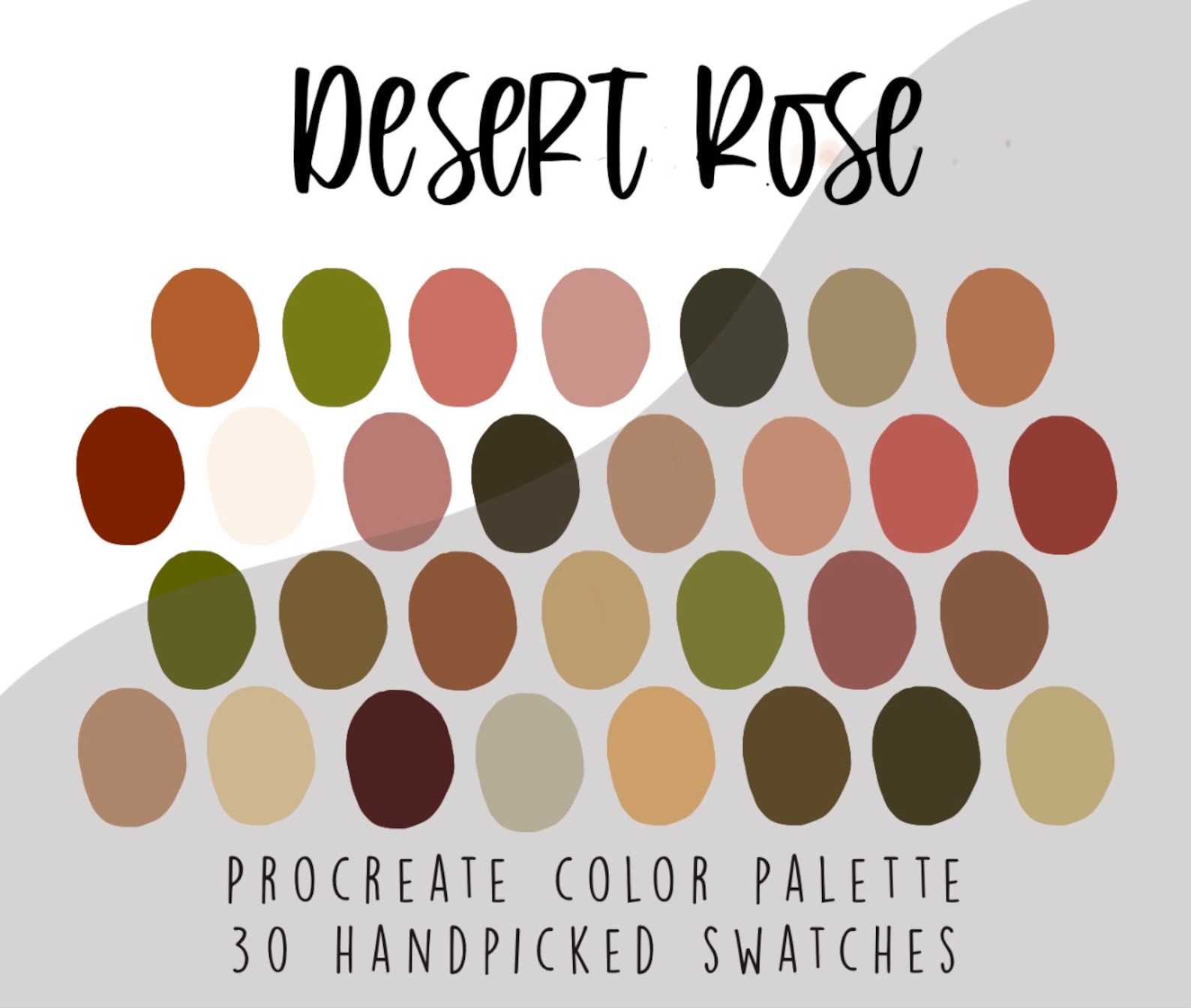 Desert Rose Procreate Color Palette Themed Color Swatches - Etsy