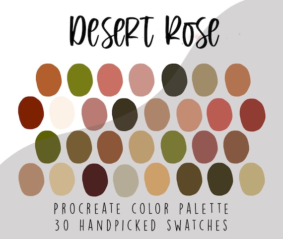 Desert Rose Procreate Color Palette Themed Color Swatches | Etsy