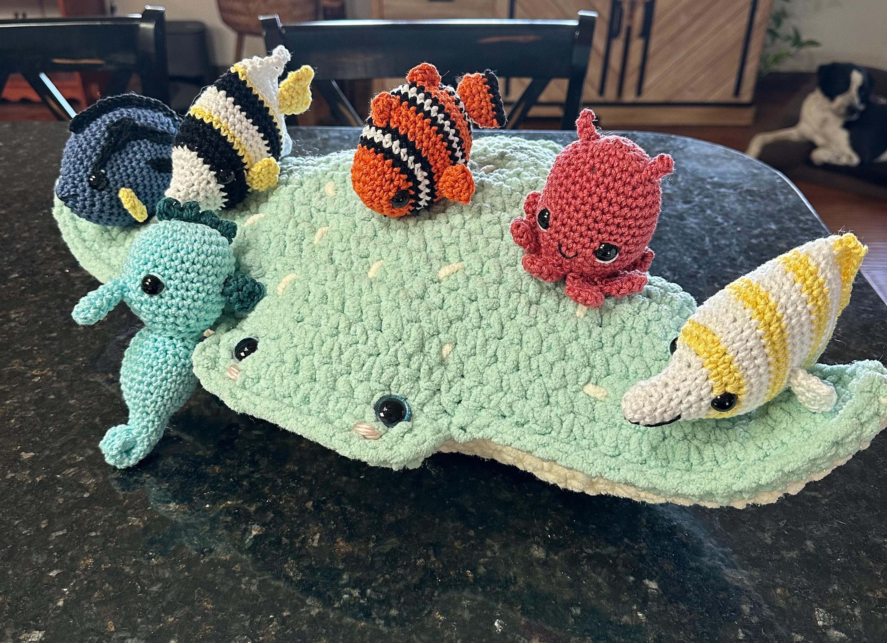 Crochet Manta Ray and Friends - Etsy