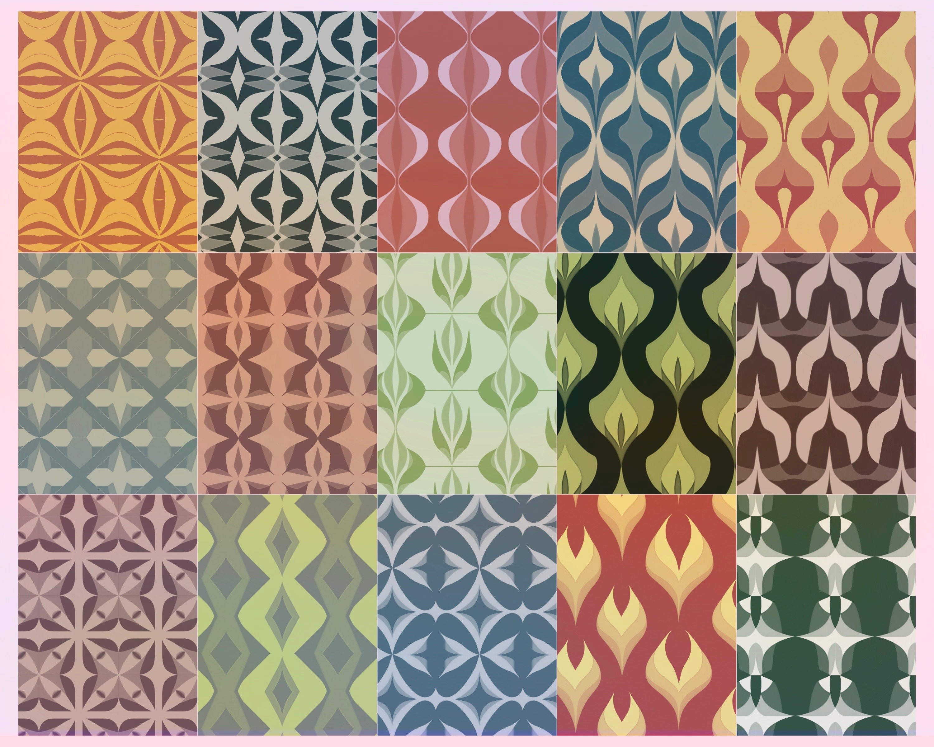 VINTAGE PT2 / 100 Procreate Infinite Pattern Brushes / Vintage Fabric ...