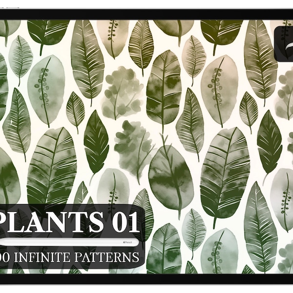 Botanical Tile Pattern - Etsy