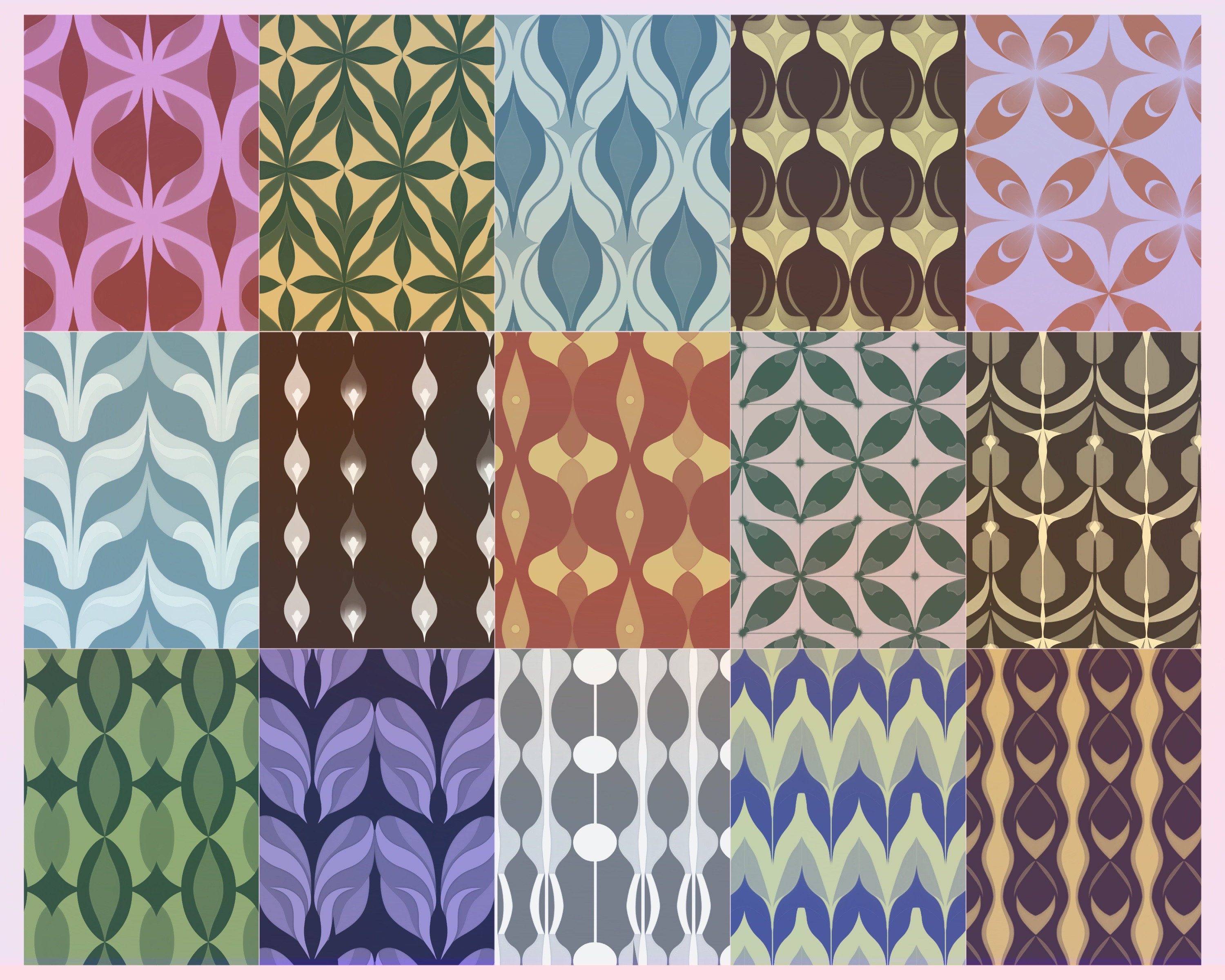 VINTAGE PT2 / 100 Procreate Infinite Pattern Brushes / Vintage Fabric ...