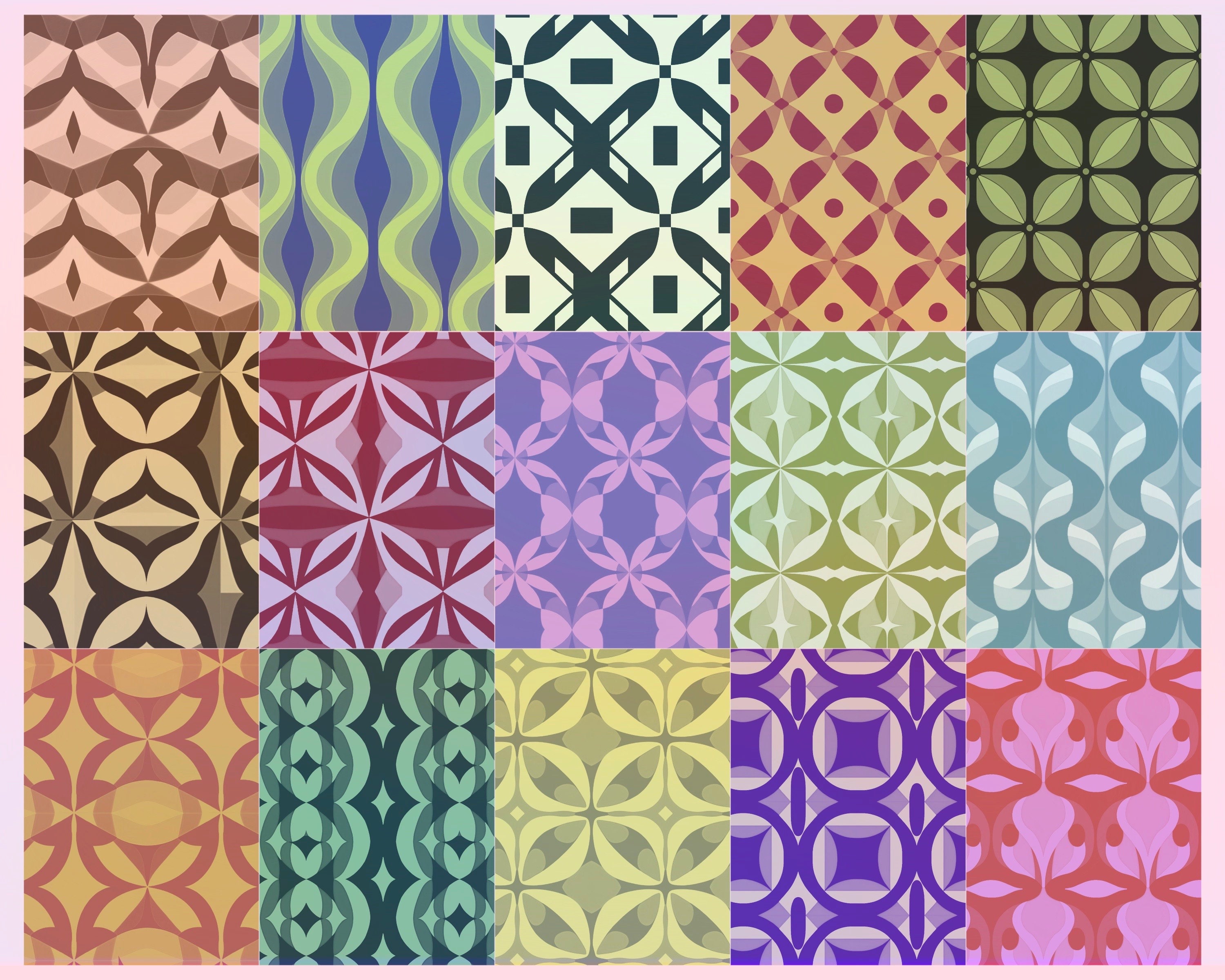 VINTAGE PT2 / 100 Procreate Infinite Pattern Brushes / Vintage Fabric ...