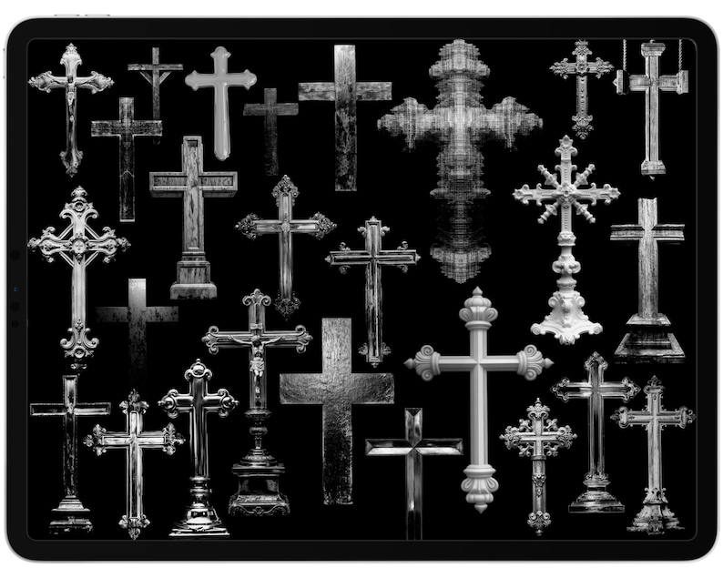 100 Crucifix & Cross Procreate Stamp Brushes / Christian, Stamps ...