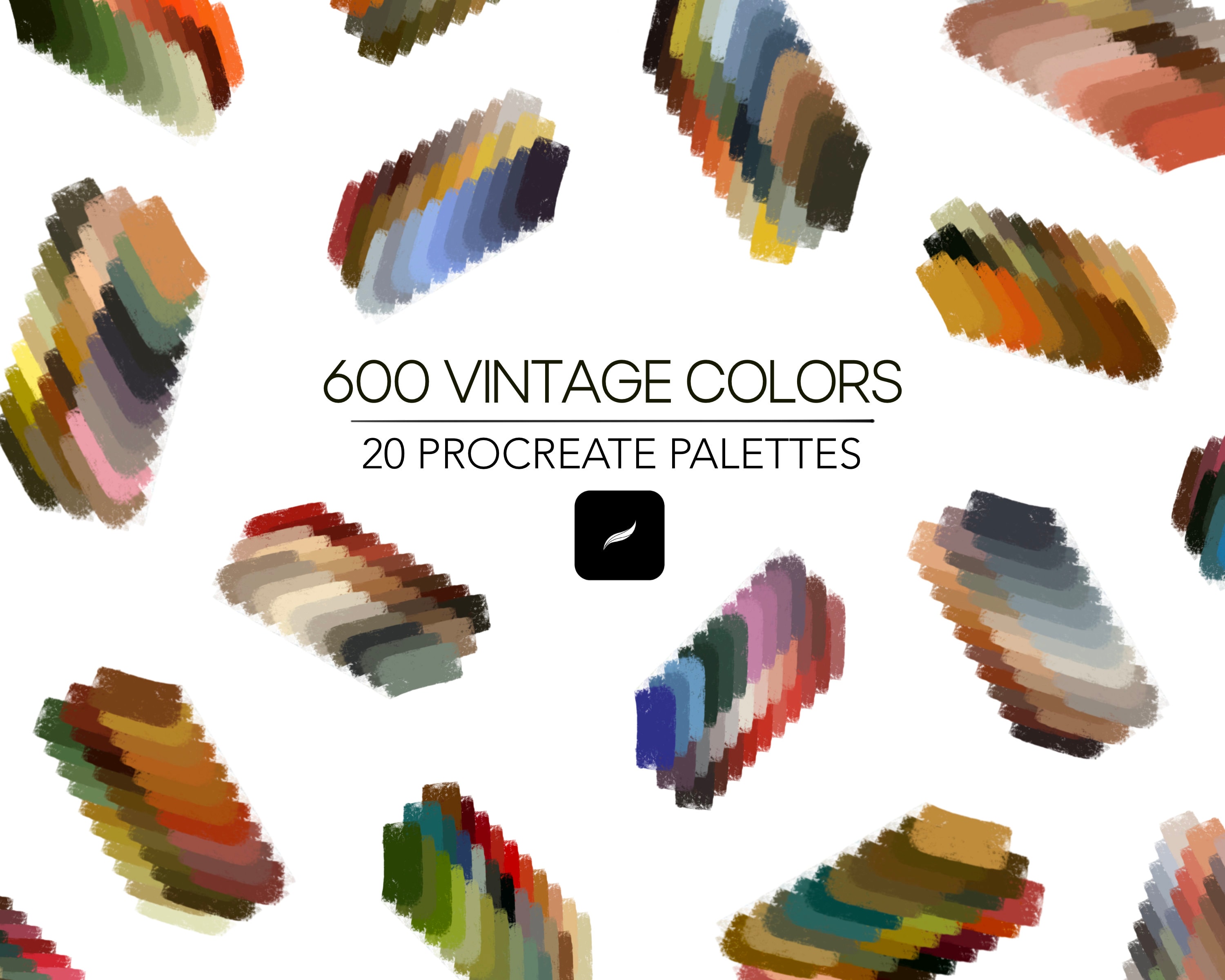 20 Vintage Procreate Color Palettes 600 Colors Bundle / Color Palette ...