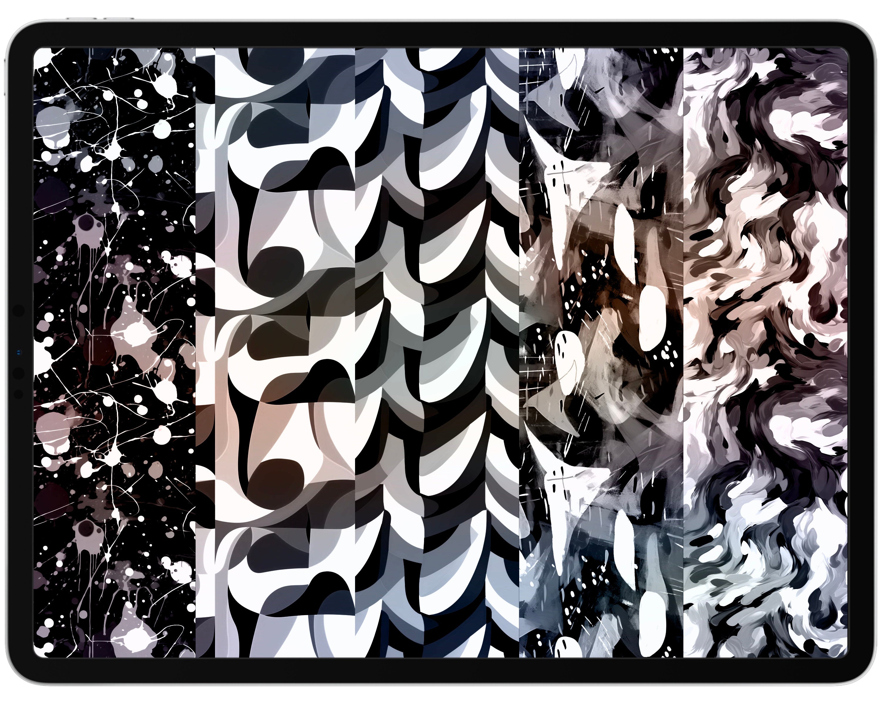 80 Abstract Art Procreate Pattern Brushes / Seamless Pattern Brush Geometry Digital Paper ...