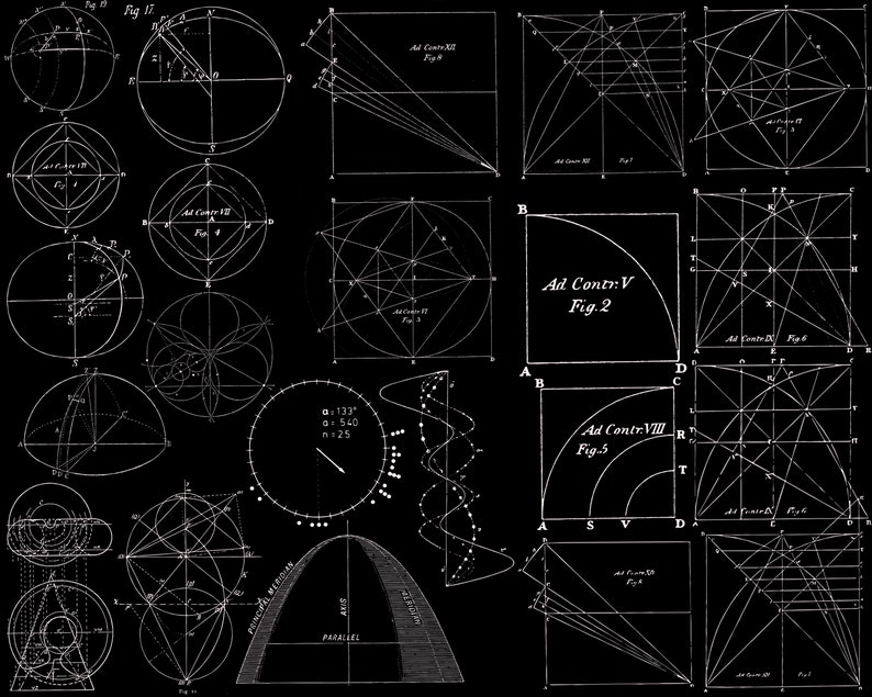 65 Diagram Procreate Stamp Brushes Pt2 / Graphs Math Blueprints Science ...