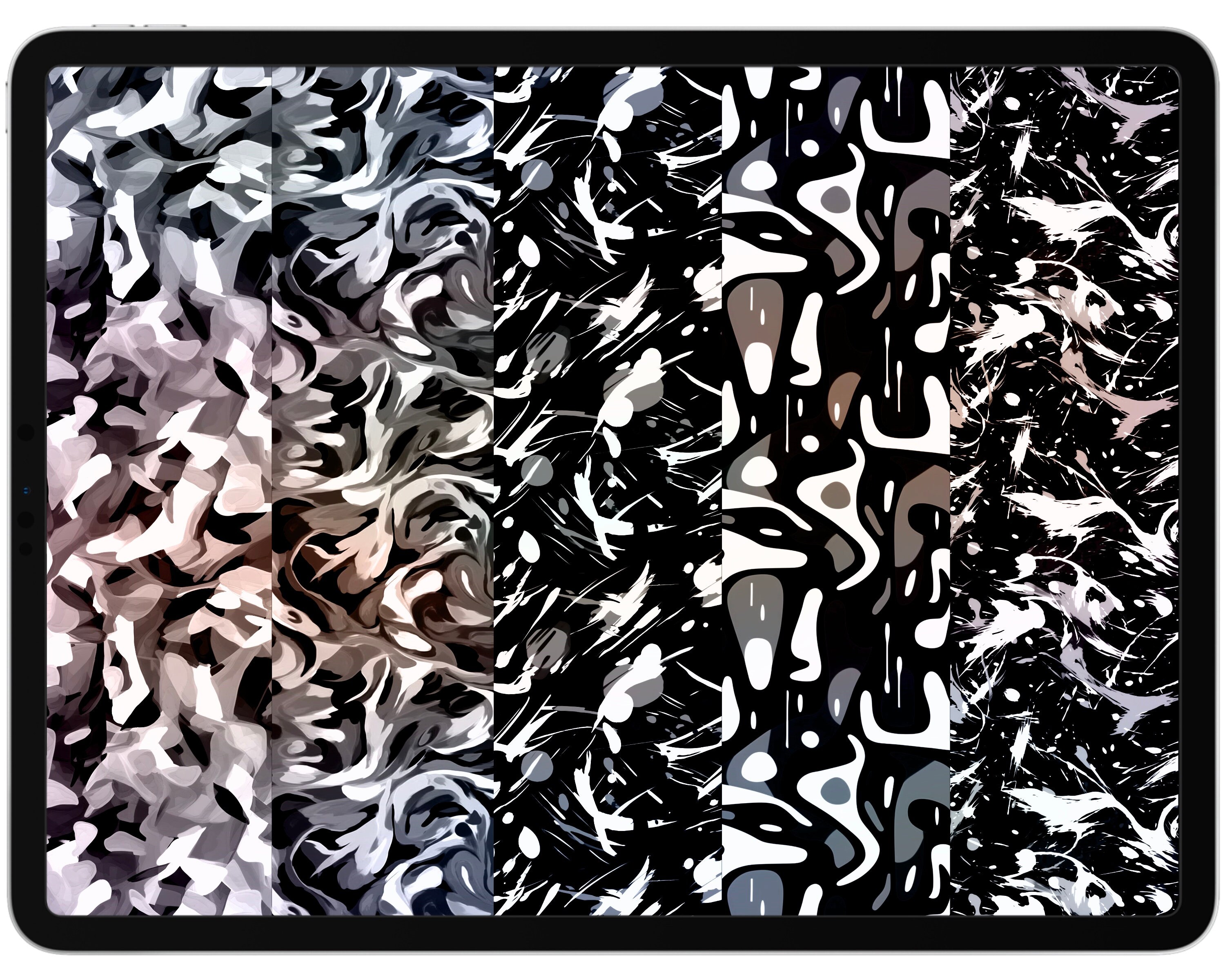 80 Abstract Art Procreate Pattern Brushes / Seamless Pattern Brush Geometry Digital Paper ...