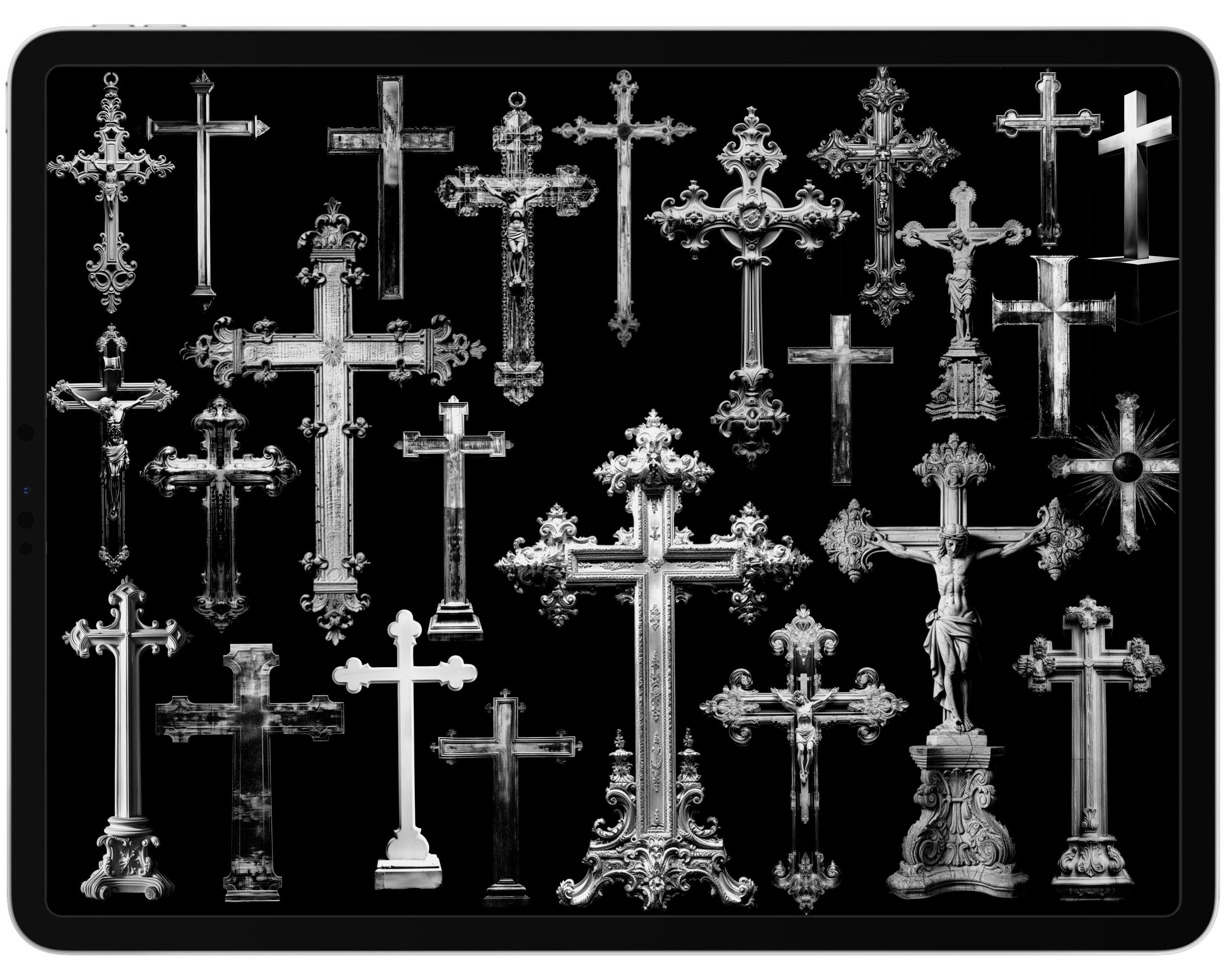 100 Crucifix & Cross Procreate Stamp Brushes / Christian, Stamps ...