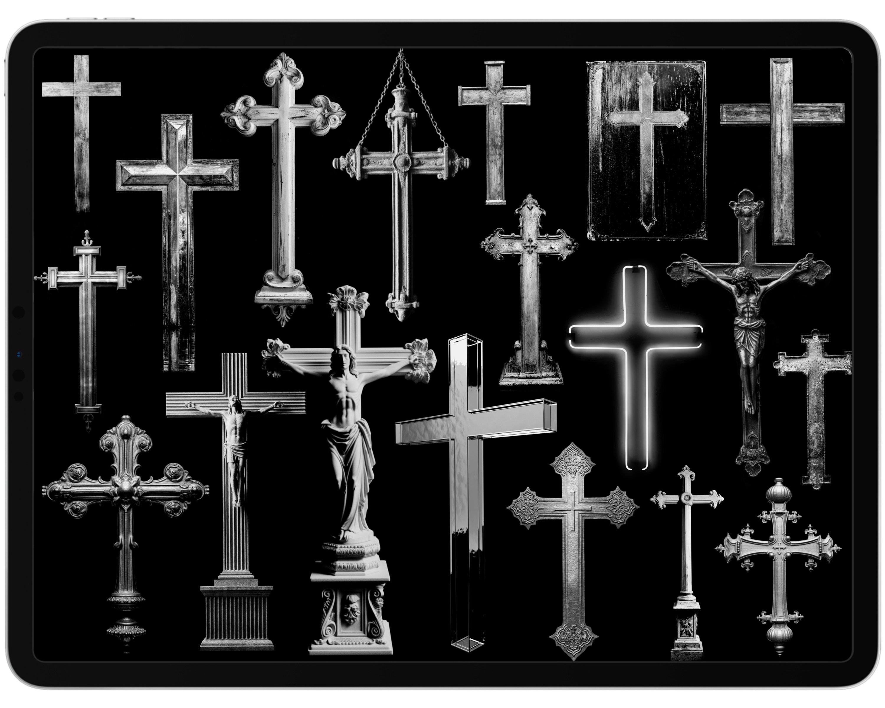 100 Crucifix & Cross Procreate Stamp Brushes / Christian, Stamps ...