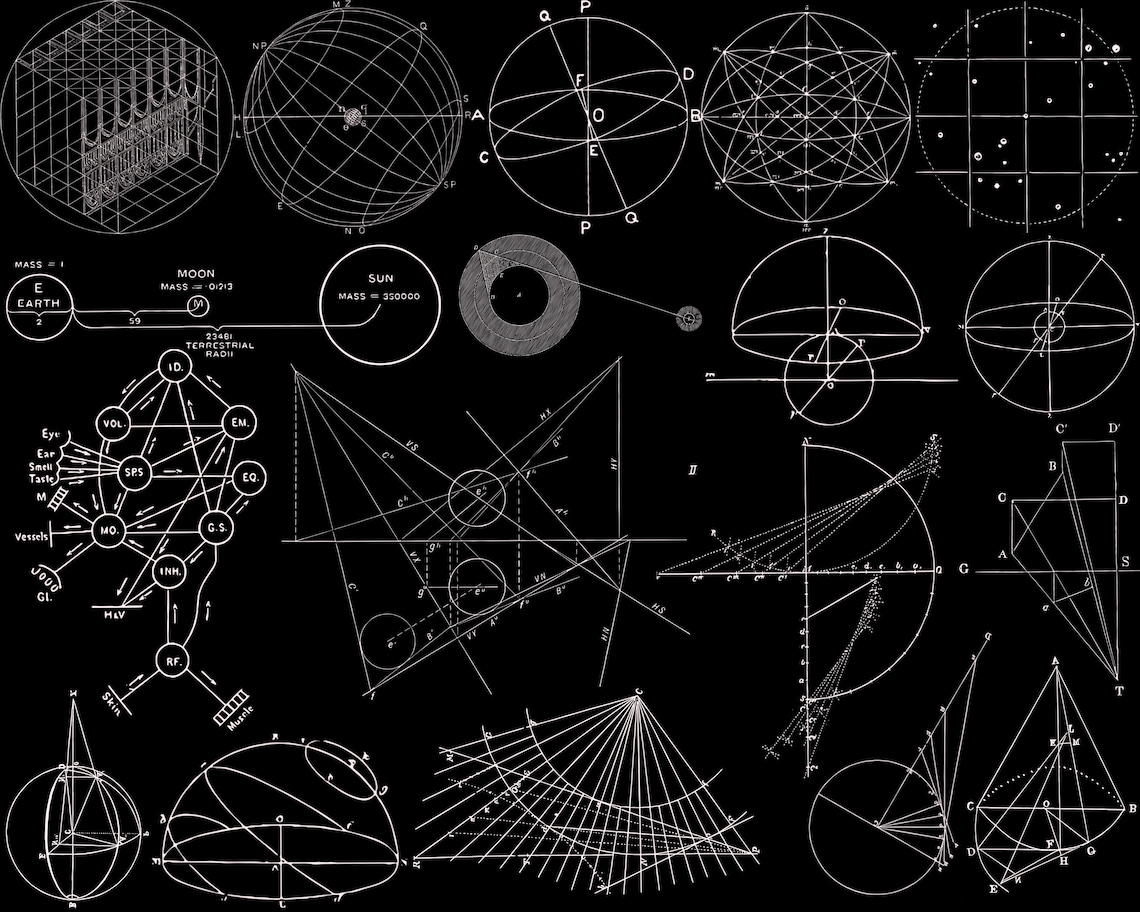 65 Diagram Procreate Stamp Brushes Pt2 / Graphs Math Blueprints Science ...