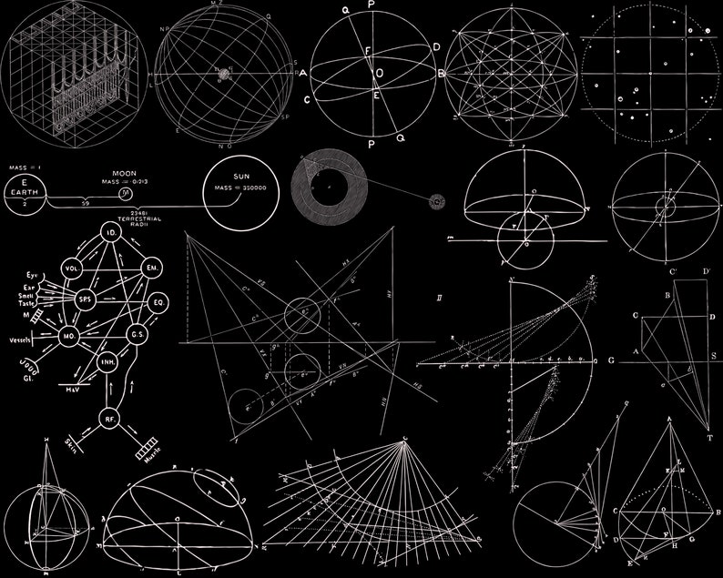 65 Diagram Procreate Stamp Brushes Pt2 / Graphs Math Blueprints Science ...