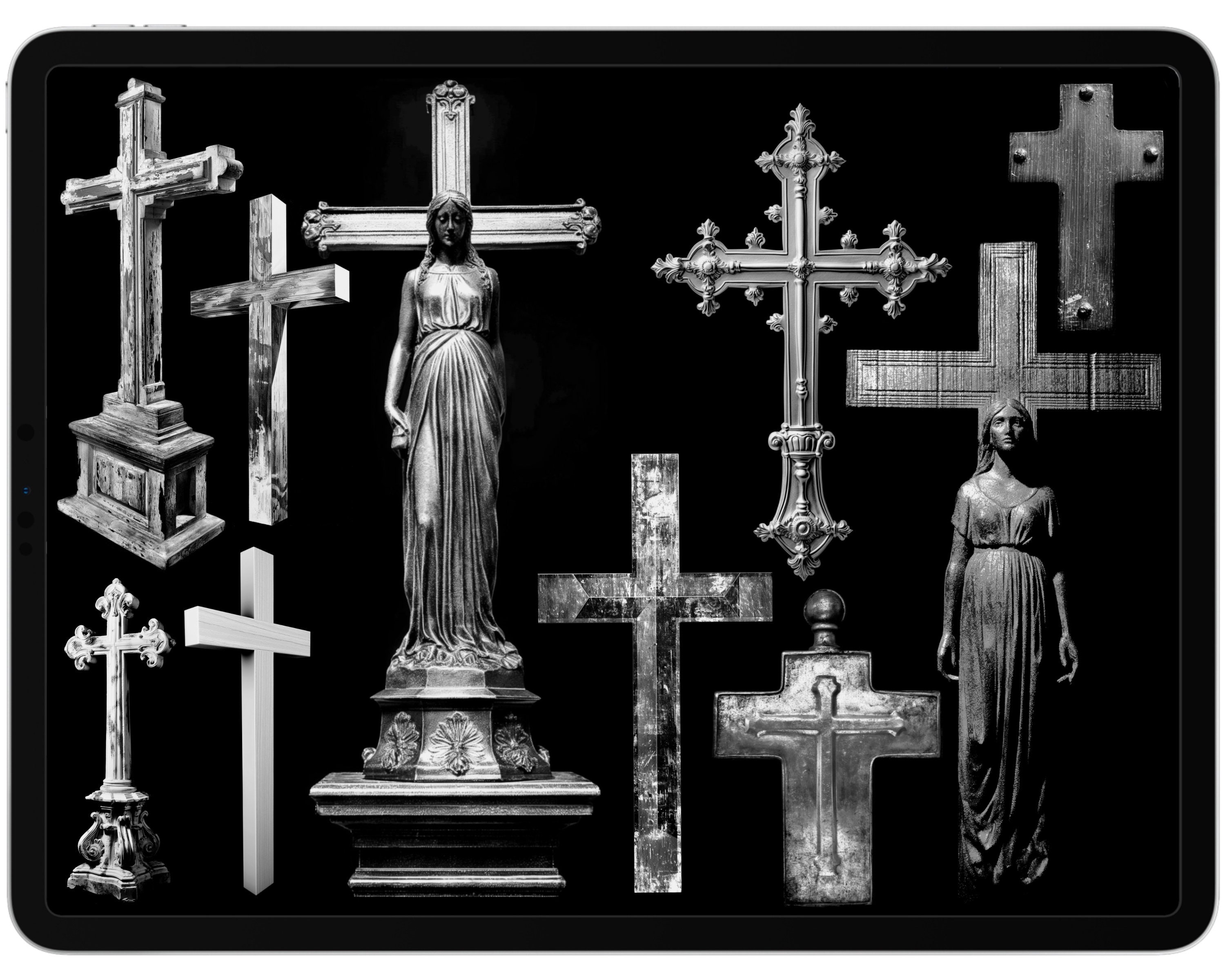 100 Crucifix & Cross Procreate Stamp Brushes / Christian, Stamps ...