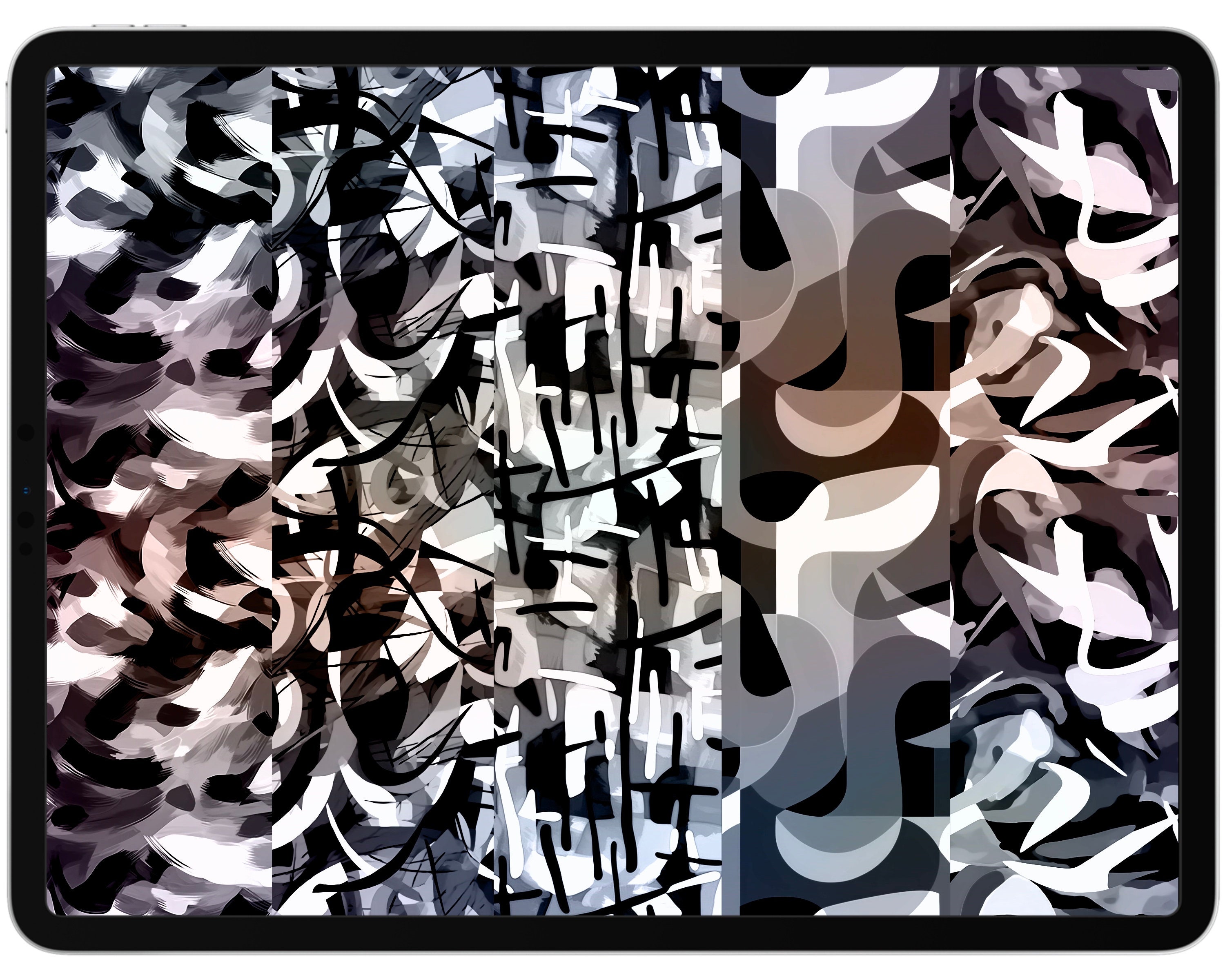 80 Abstract Art Procreate Pattern Brushes / Seamless Pattern Brush Geometry Digital Paper ...