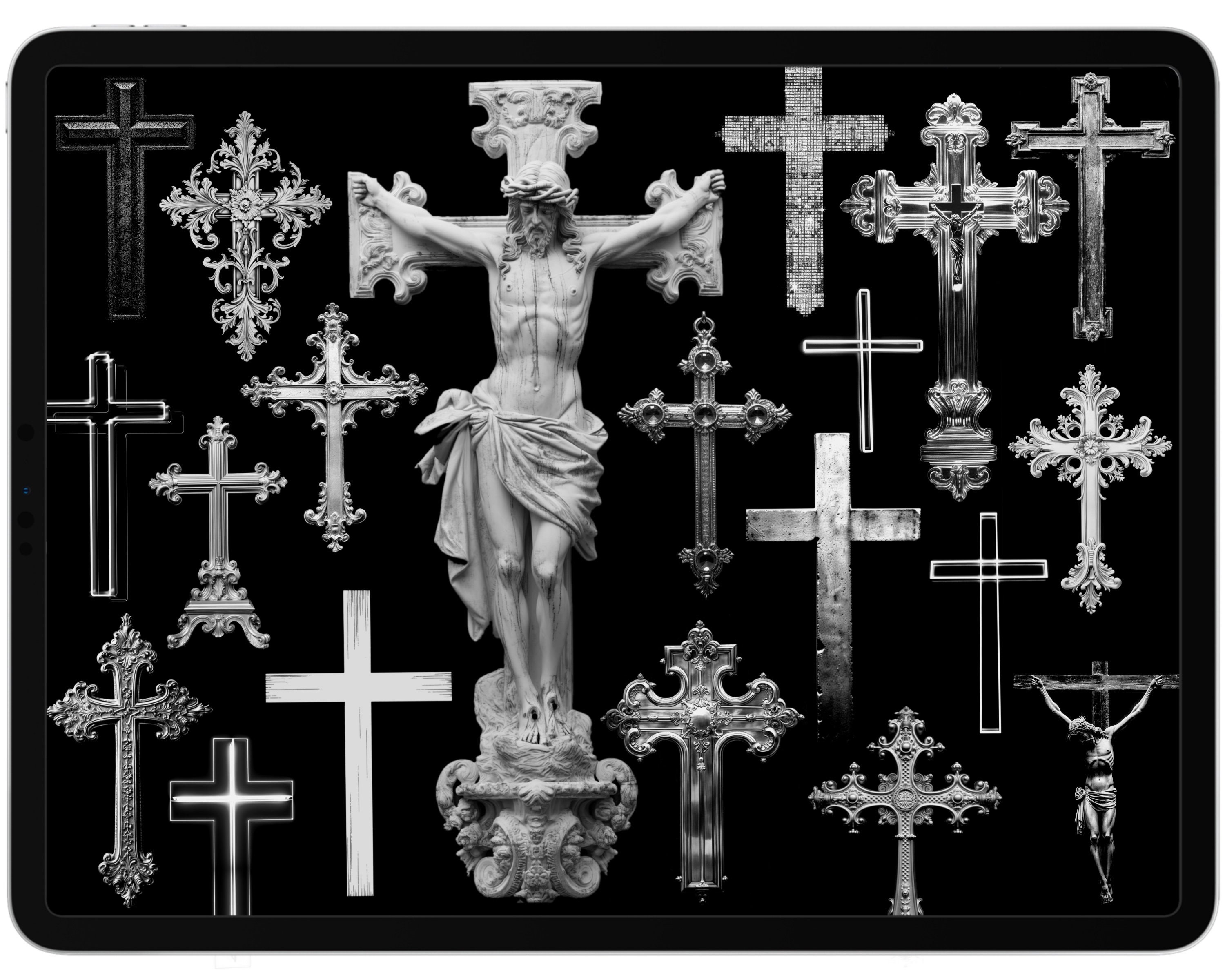 100 Crucifix & Cross Procreate Stamp Brushes / Christian, Stamps ...