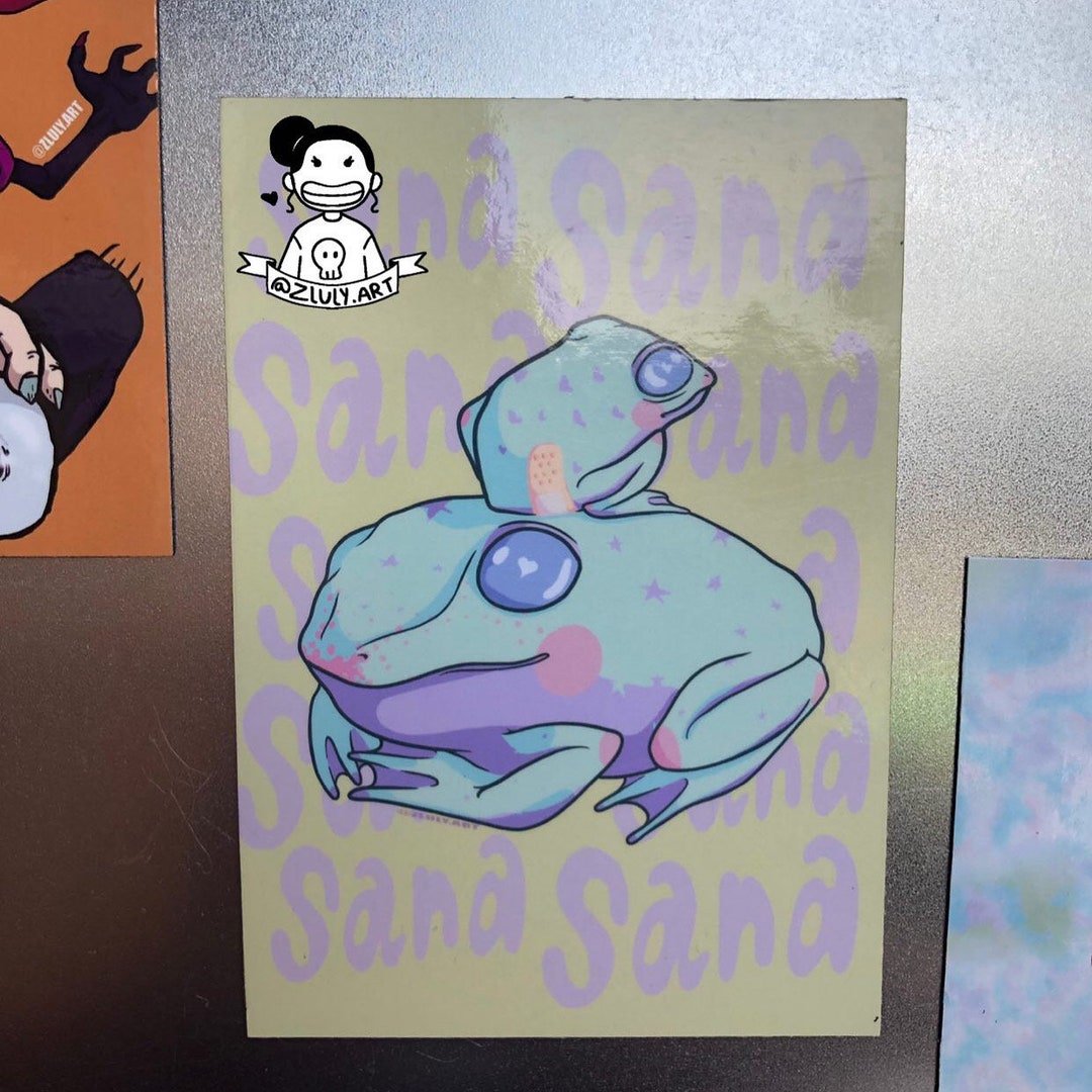 Sana Sana Rana, Frog Magnet, Refrigerator Magnet, Art Magnet, Handmade ...