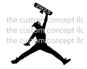 Jumpman Grad Svg - Etsy UK