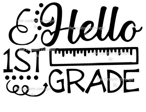 Hello 1st Grade Svg - Etsy