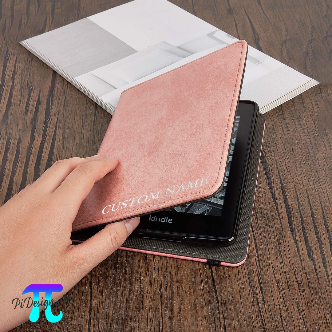 Handmade Cherry Powder Leather Kindle Paperwhite Case With Hand Strap ...