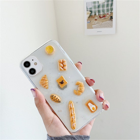 Custom Cute Cartoon Bread Resin Phone Case Cover for Iphone X | Etsy