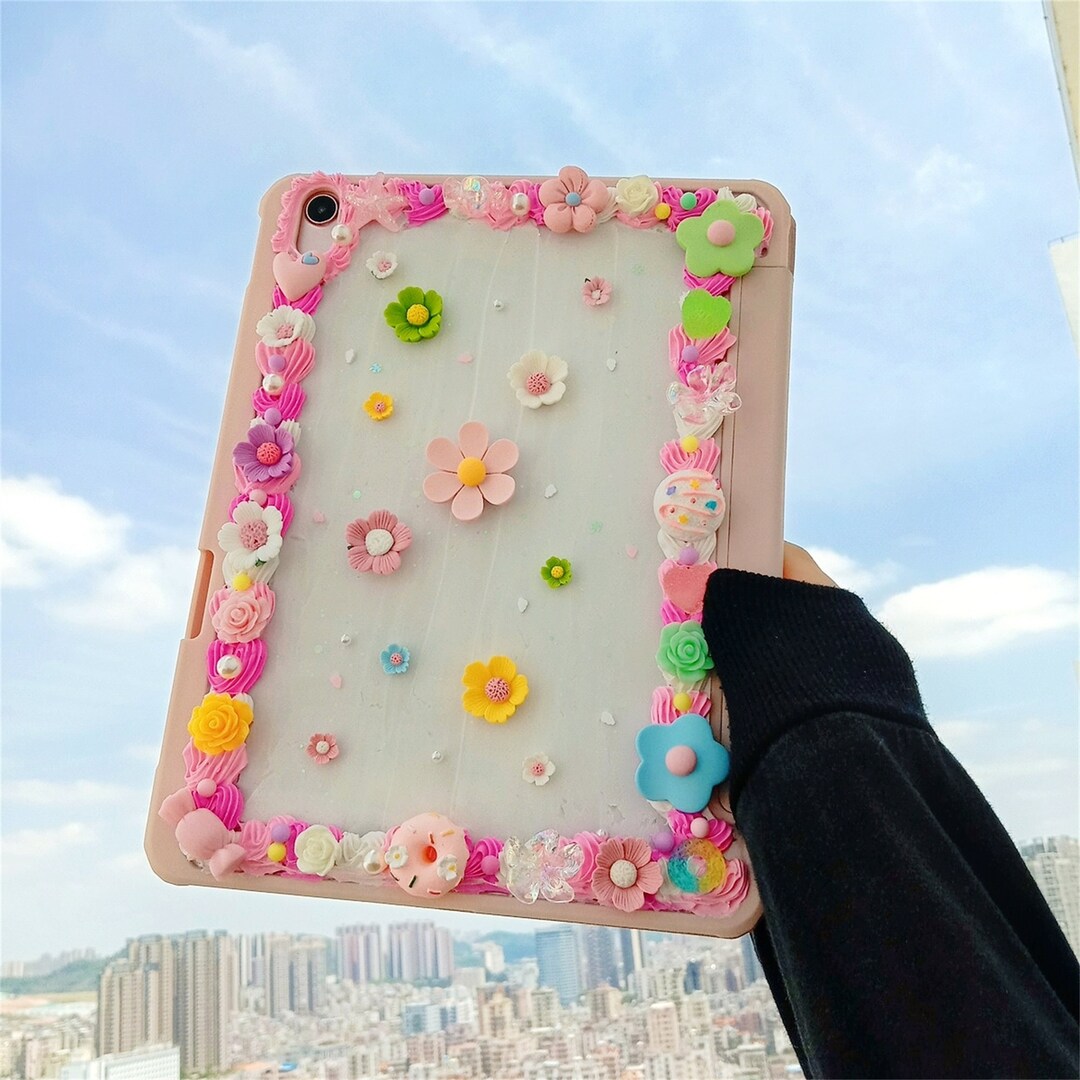 IPad Pro 2024 Pink Cream Case,3d Stereo Cream iPad Case With Pen Slot ...