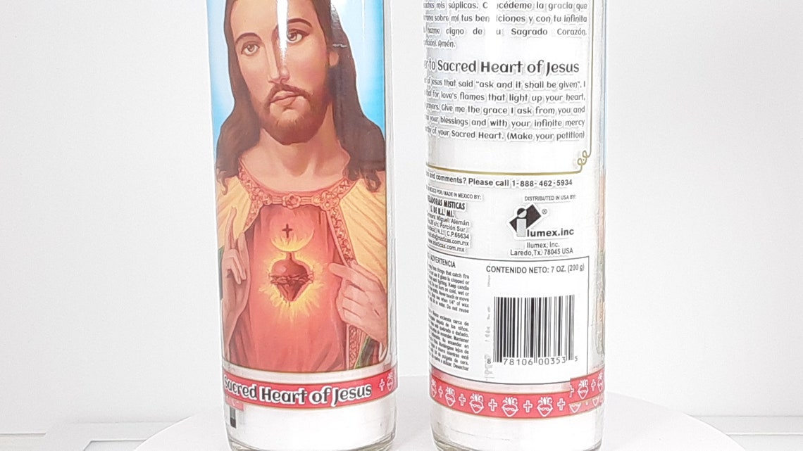 Jesus Candle Set of 2, Jesus Christ Catholic Candles, Religious Candles ...
