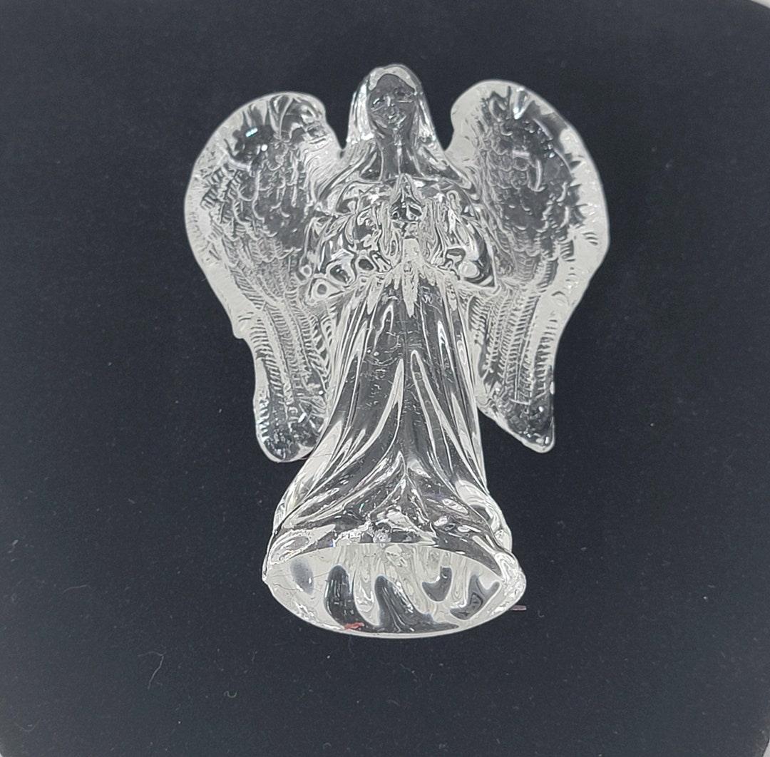 Glass Crystal Angel Figurine: Religious Guardian Statue, Home Decor - Etsy