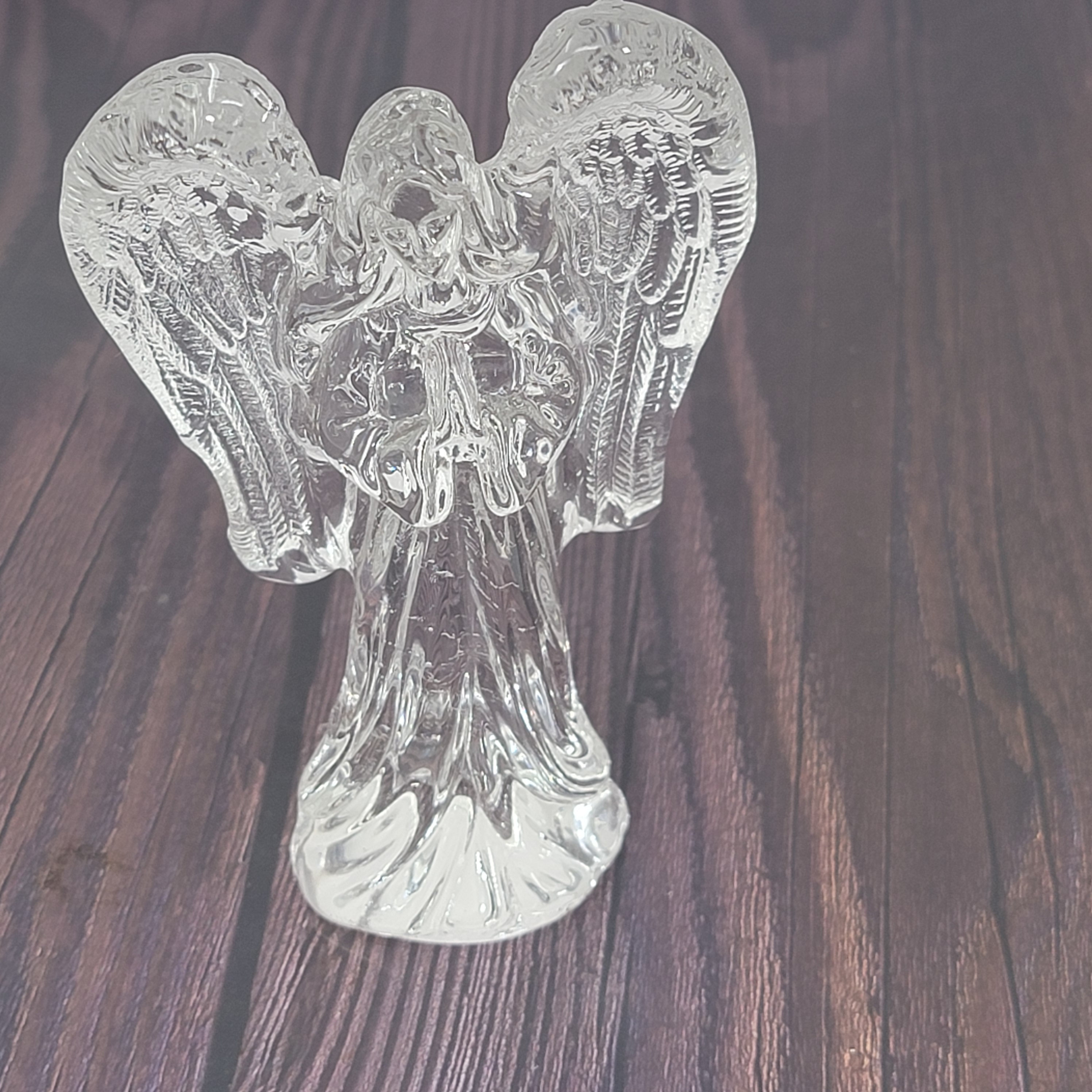 Glass Crystal Angel Figurine: Religious Guardian Statue, Home Decor - Etsy