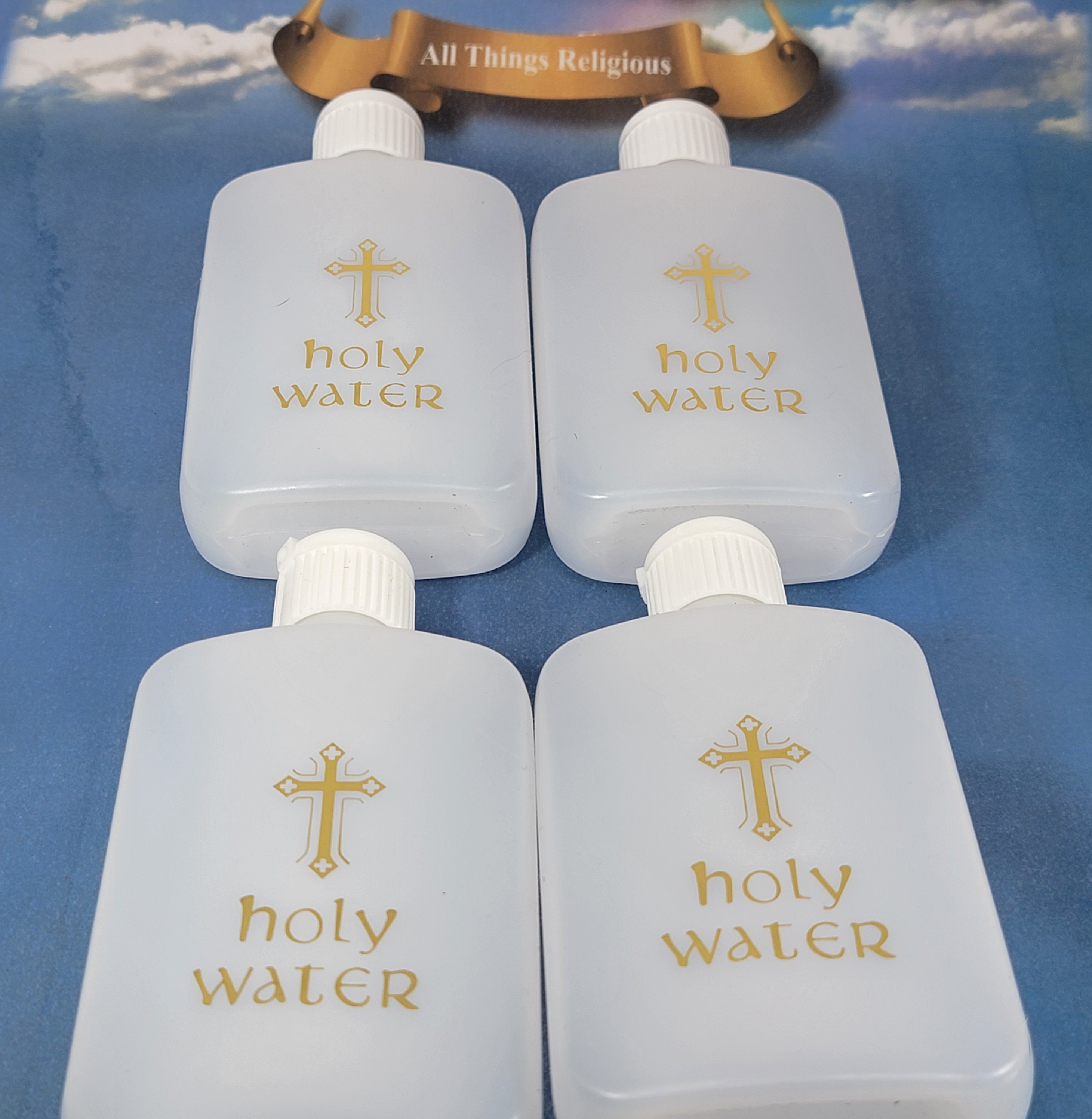 Cross Logo Holy Water Empty Bottles, Christian Decor Plastic Bottles ...