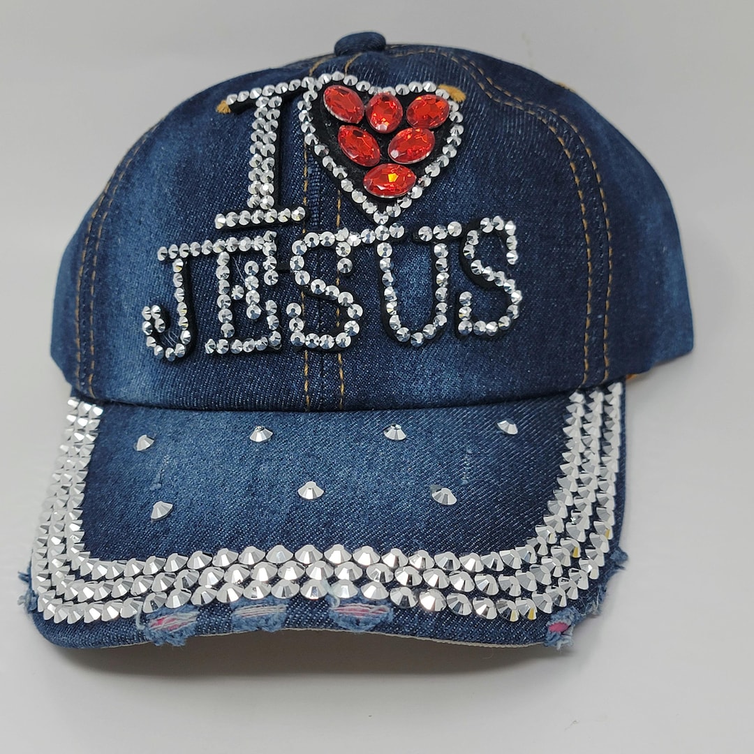 Religious Woman Jesus Baseball Caps, I Love Jesus Adjustable ...